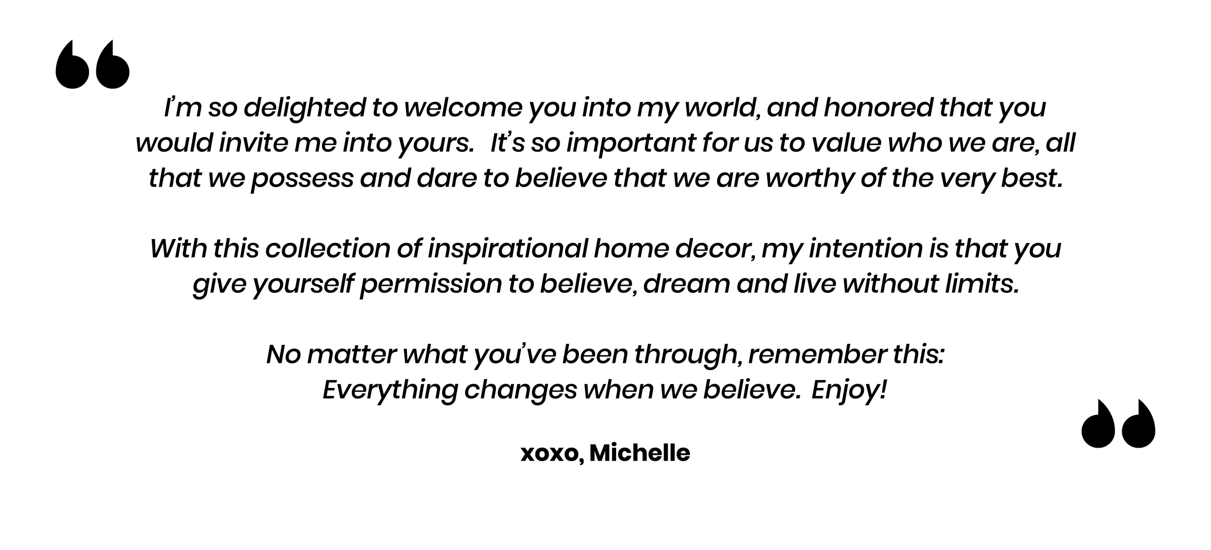 Believe by Michelle